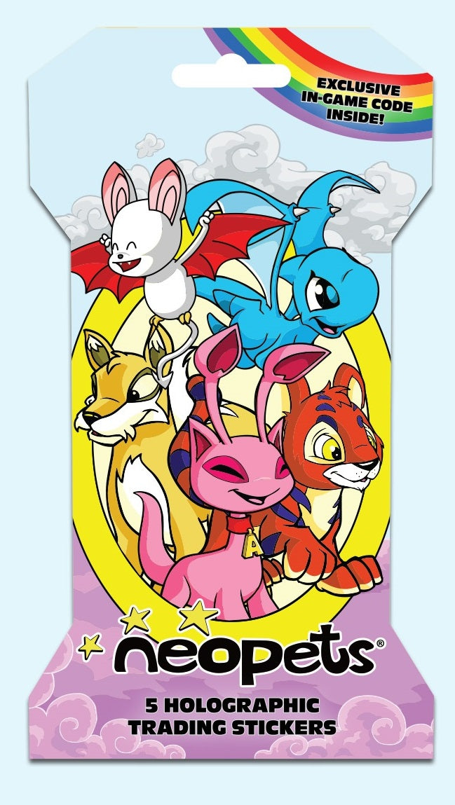 NEOPETS BLIND STICKER PACK - EXCLUSIVE IN-GAME CODE| TOY DROPS