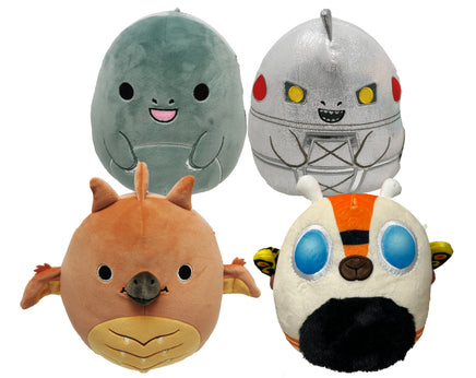 8'' Squishmallow Godzilla set of 4 characters - Godzilla, Mothra, Mech ...